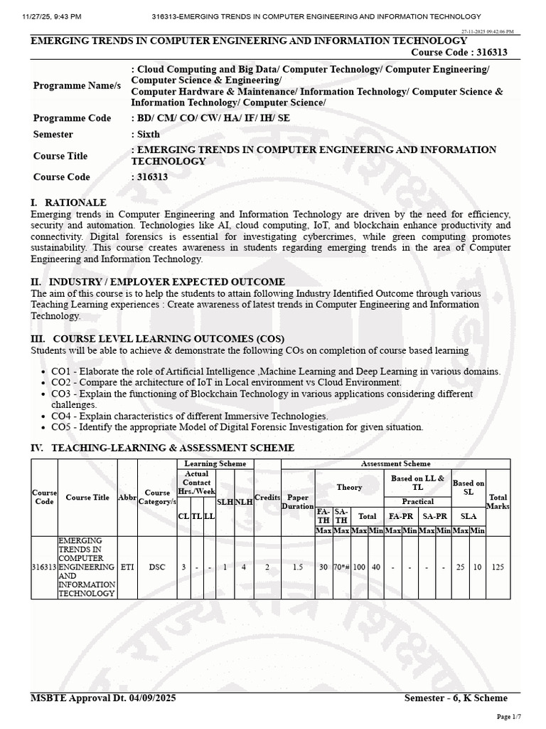 316313-Emerging Trends in Computer Engineering and Information Technology | PDF | Internet Of ...