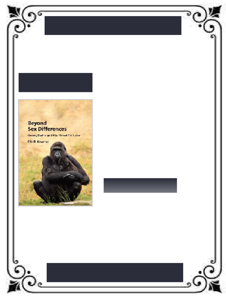 Beyond Sex Differences Genes Brains and Matrilineal Evolution 1st ...