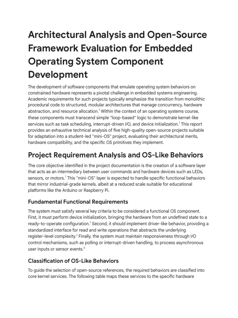 Open-Source OS Project Recommendations | PDF | Operating System ...