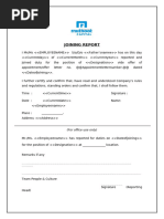 Joining Report Template for Transfers | PDF | Business