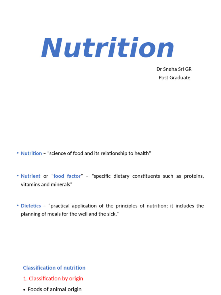 Comprehensive Guide to Nutrition Basics | PDF | Foods | Diet & Nutrition