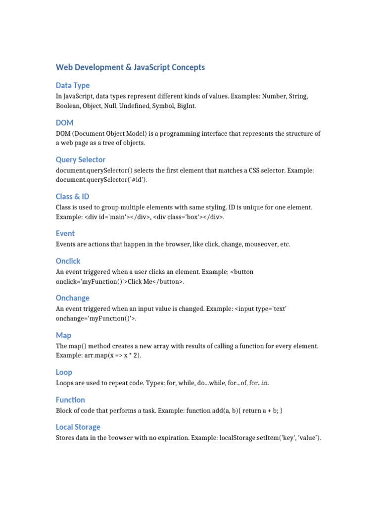 Web JS Concepts | PDF