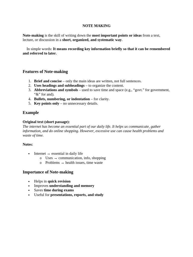 Effective Note-Making Techniques | PDF