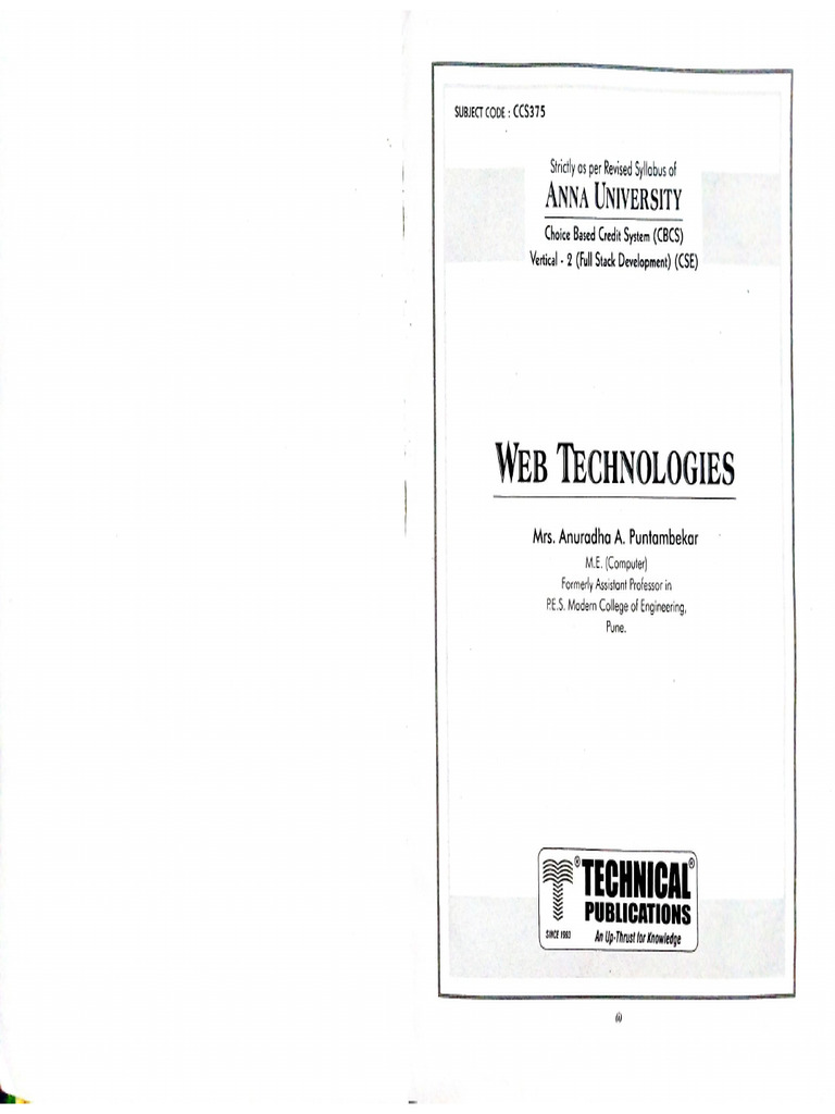 Web Technology Book | PDF