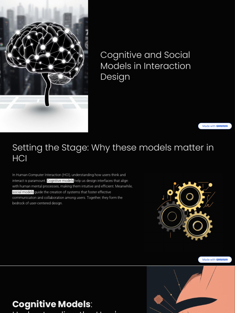 Cognitive and Social Models in Interaction Design | PDF | Human ...