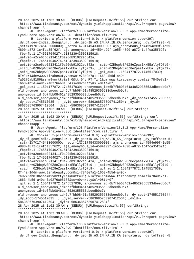 Tira Beauty App Pageview Report | PDF | Software | Internet Protocol ...