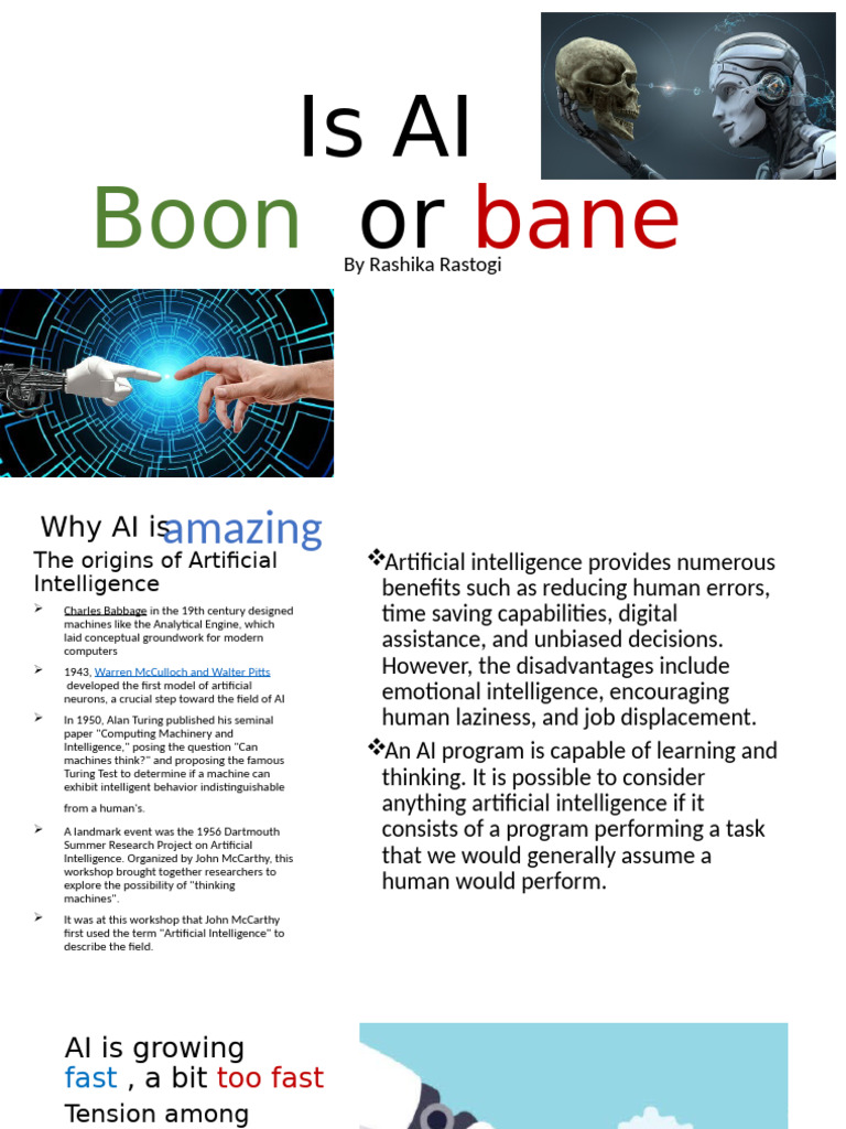 AI Pros and Cons (Made by Rashu, Not AI) | PDF | Artificial ...