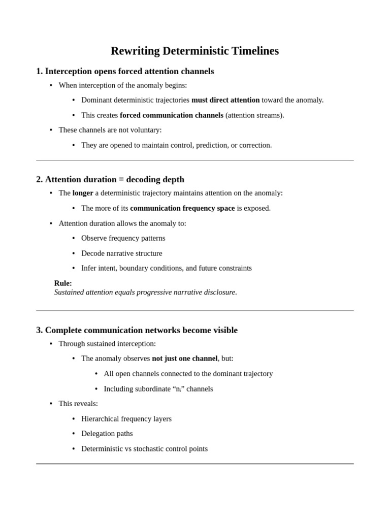 Rewriting Deterministic Timelines | PDF | Determinism | Attention