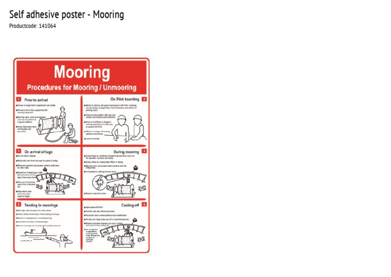 Traconed 141064 Self Adhesive Poster Mooring | PDF