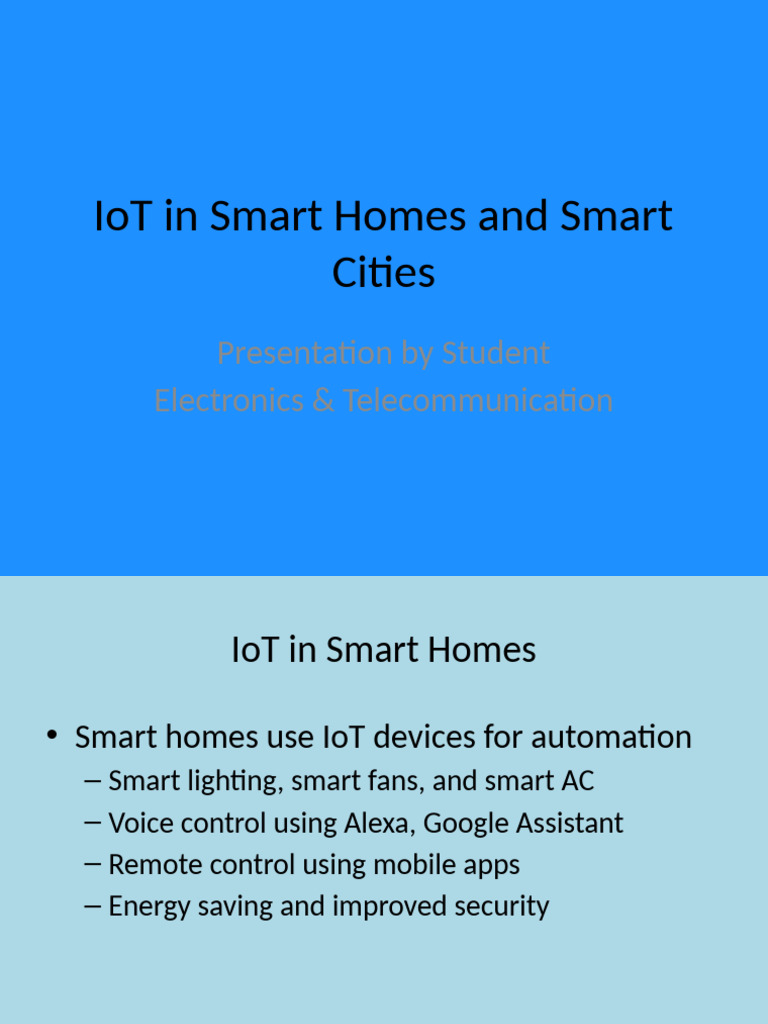 IoT in Smart Homes and Cities | PDF