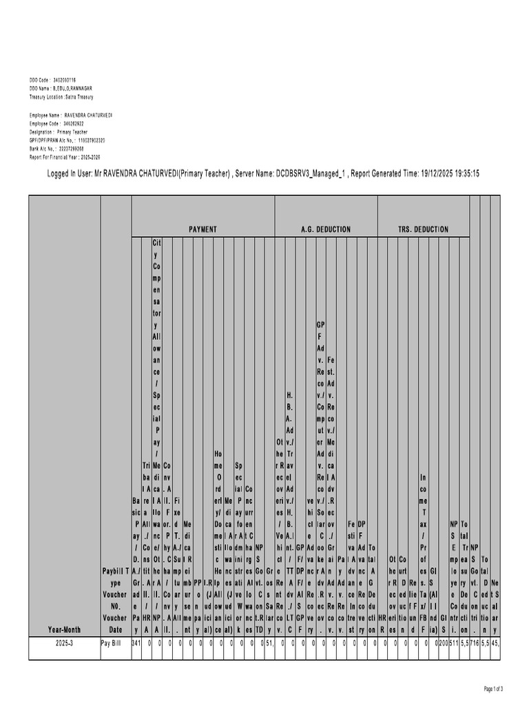 Yearly Statement | PDF