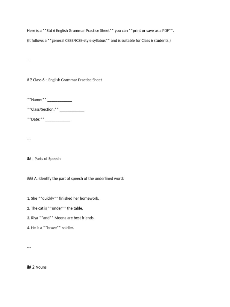 Topper | PDF | English Grammar | Part Of Speech