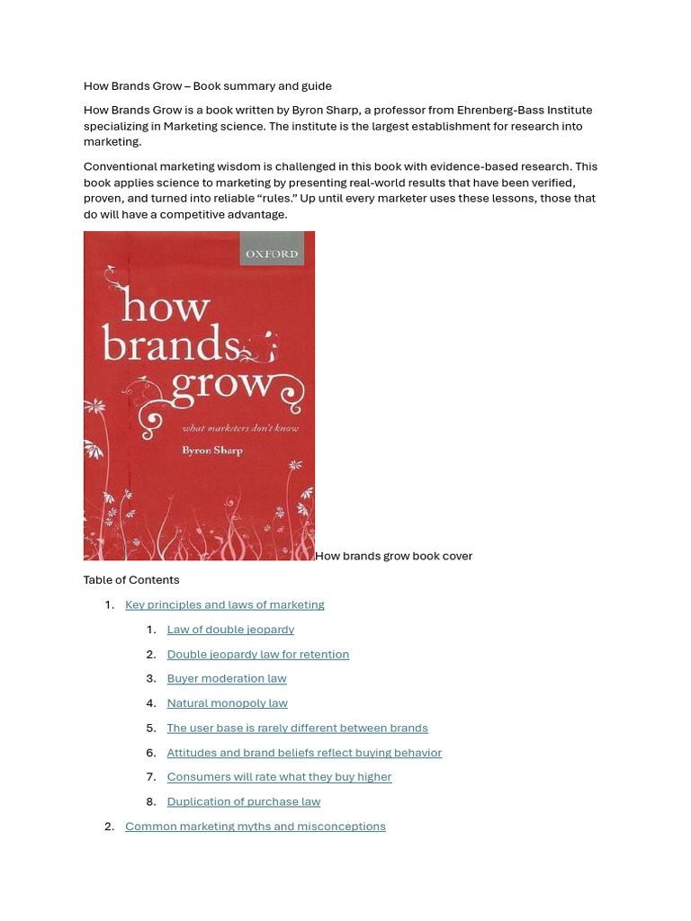 How Brands Grow: Key Marketing Insights | PDF | Brand | Marketing