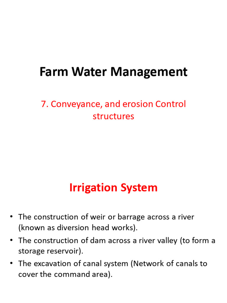 6 Conveyance, and Erosion Control Structures | PDF | Drainage Basin | Soil