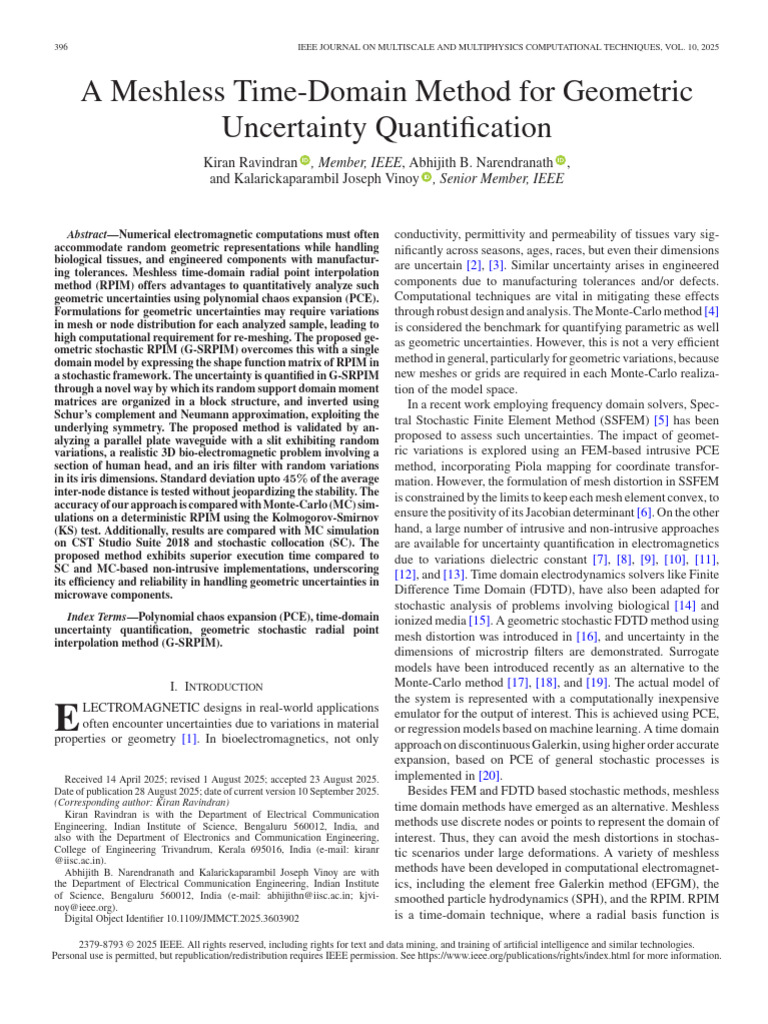 A Meshless Time-Domain Method For Geometric Uncertainty Quantification ...