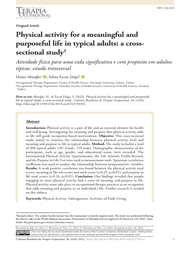 4 Physical Activity For A Meaningful and Purposeful Life in Typical ...