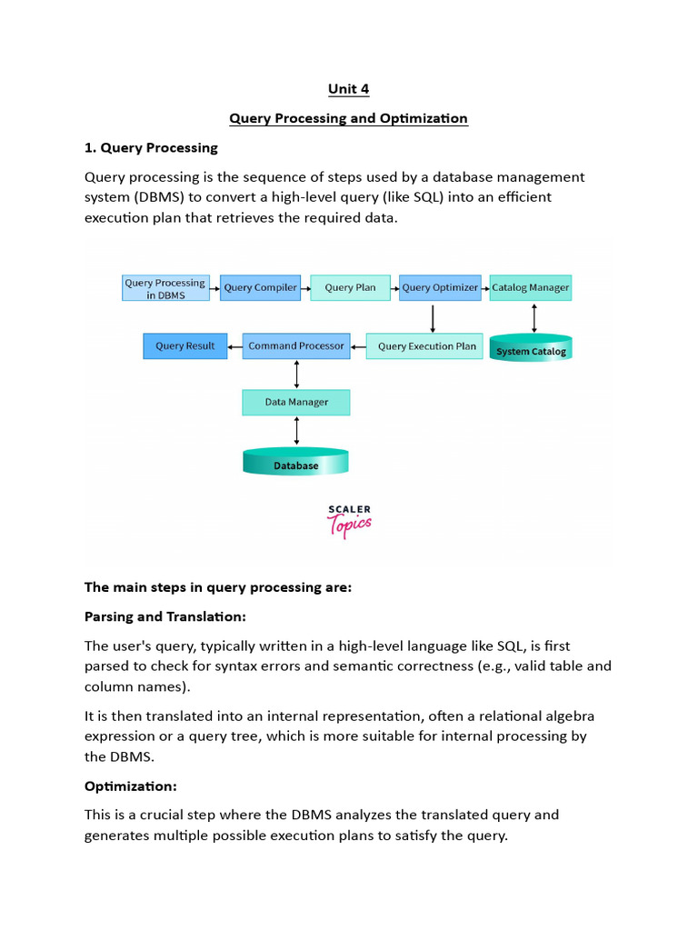 Query Processing and Optimization Guide | PDF | Databases | Database Index