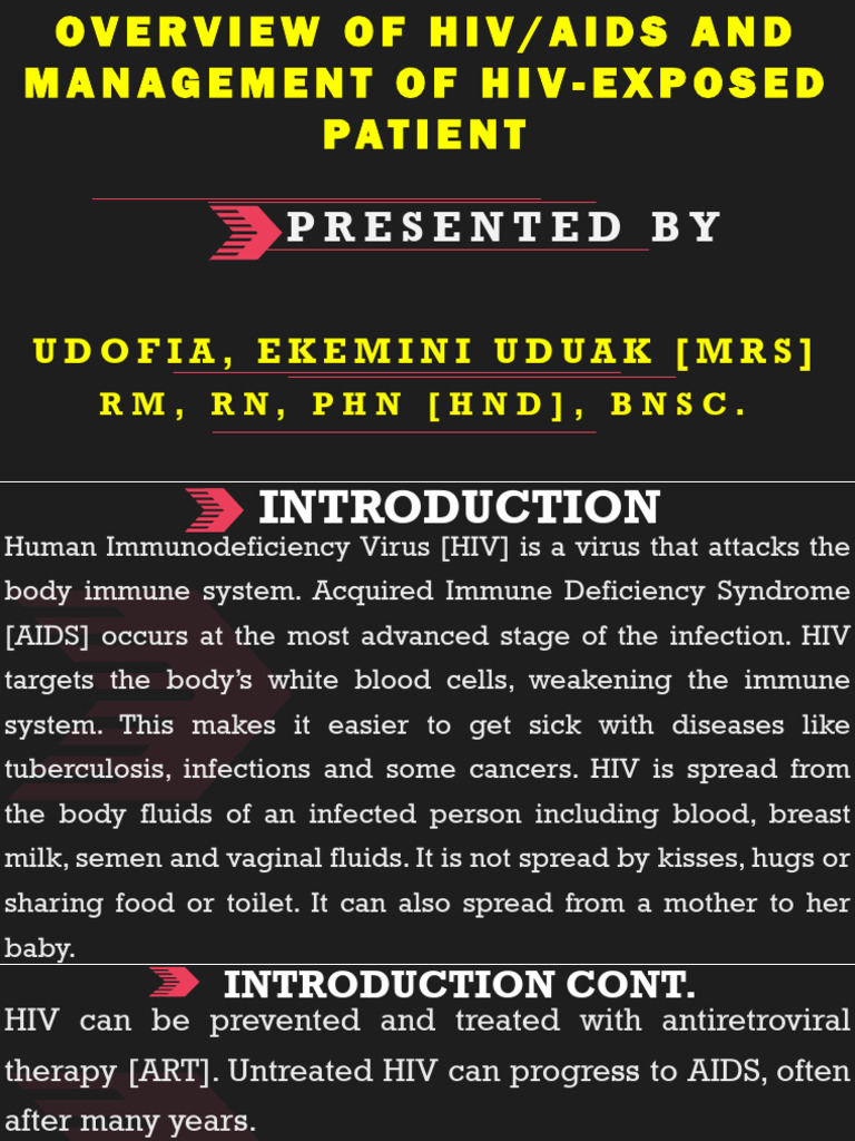 Overview of Hiv - Aids and Management of Hiv-Exposed Patient | PDF ...
