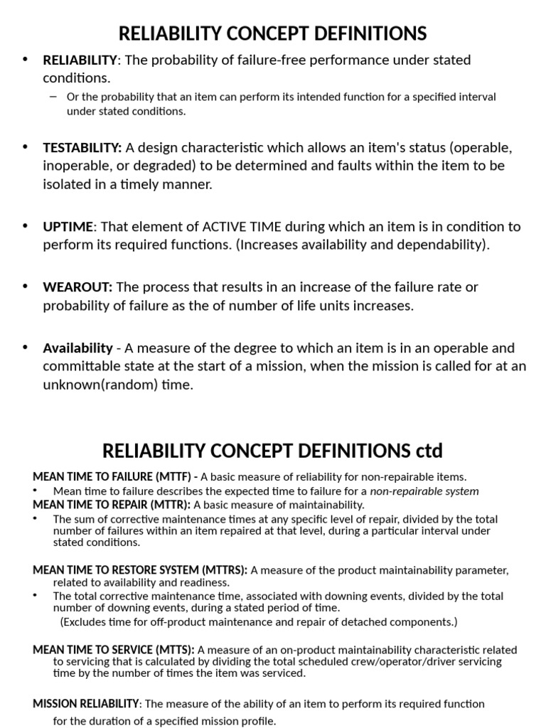 Reliability Theory Slide 2 | PDF | Normal Distribution | Probability ...