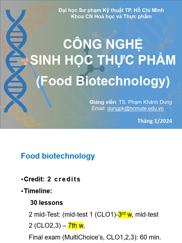 Food Biotechnology Chapter1 2025 | PDF | Dna | Nucleic Acids