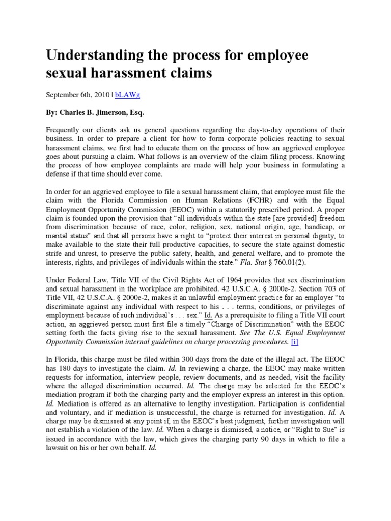 2010-Sep-6 - Understanding The Process For Employee Sexual Harassment ...