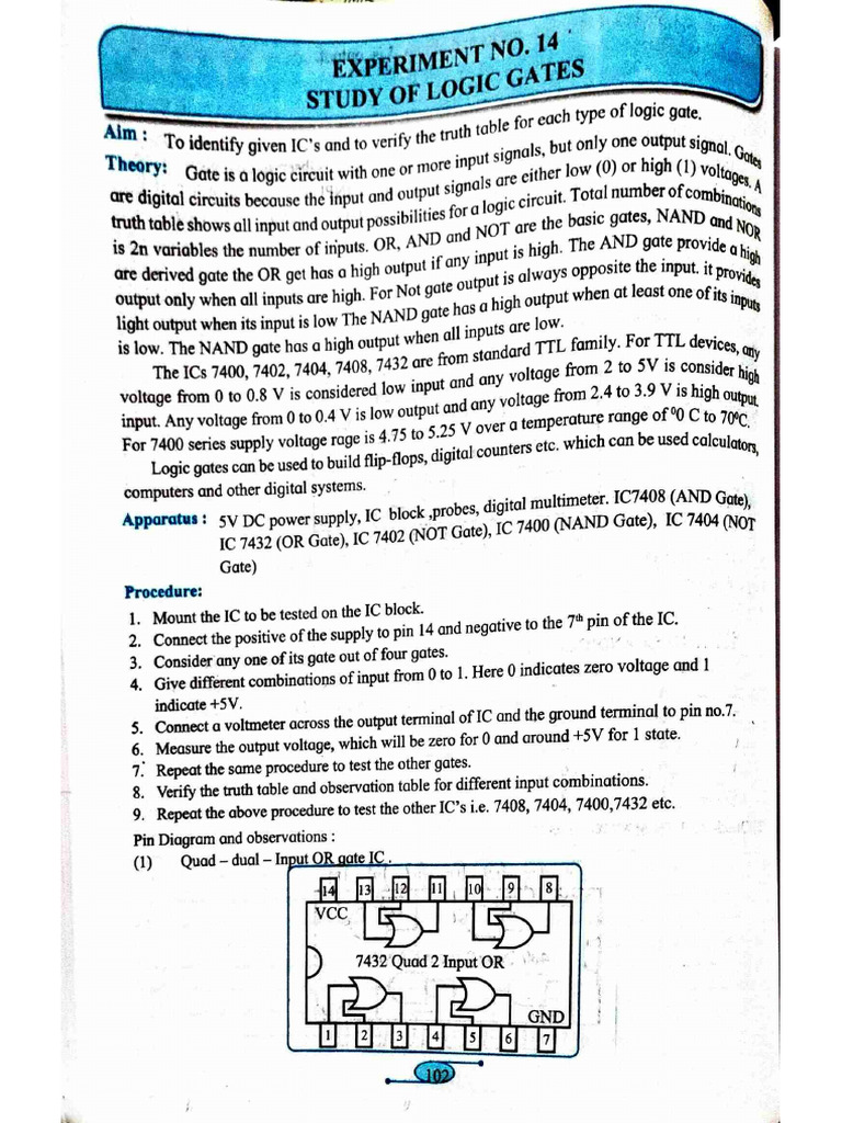 Study of Logic Gates | PDF