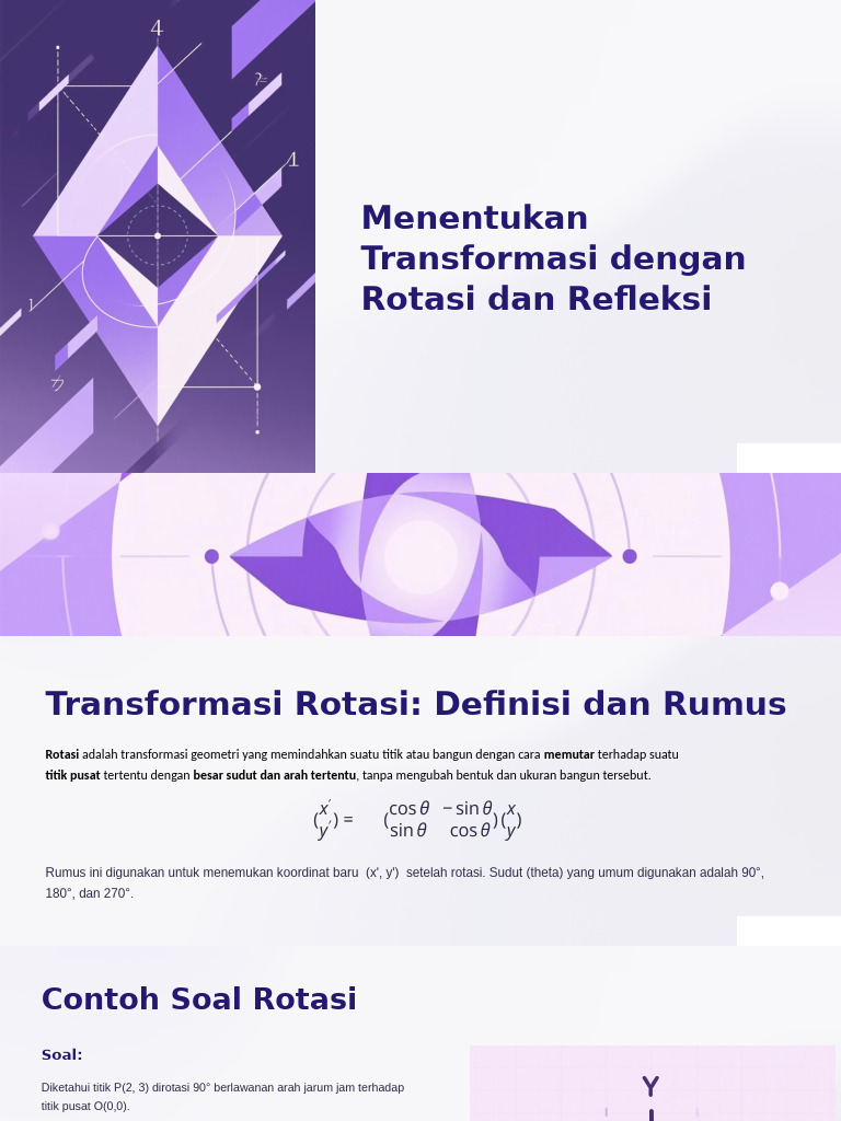 Menentukan Transformasi Dengan Rotasi Dan Refleksi | PDF