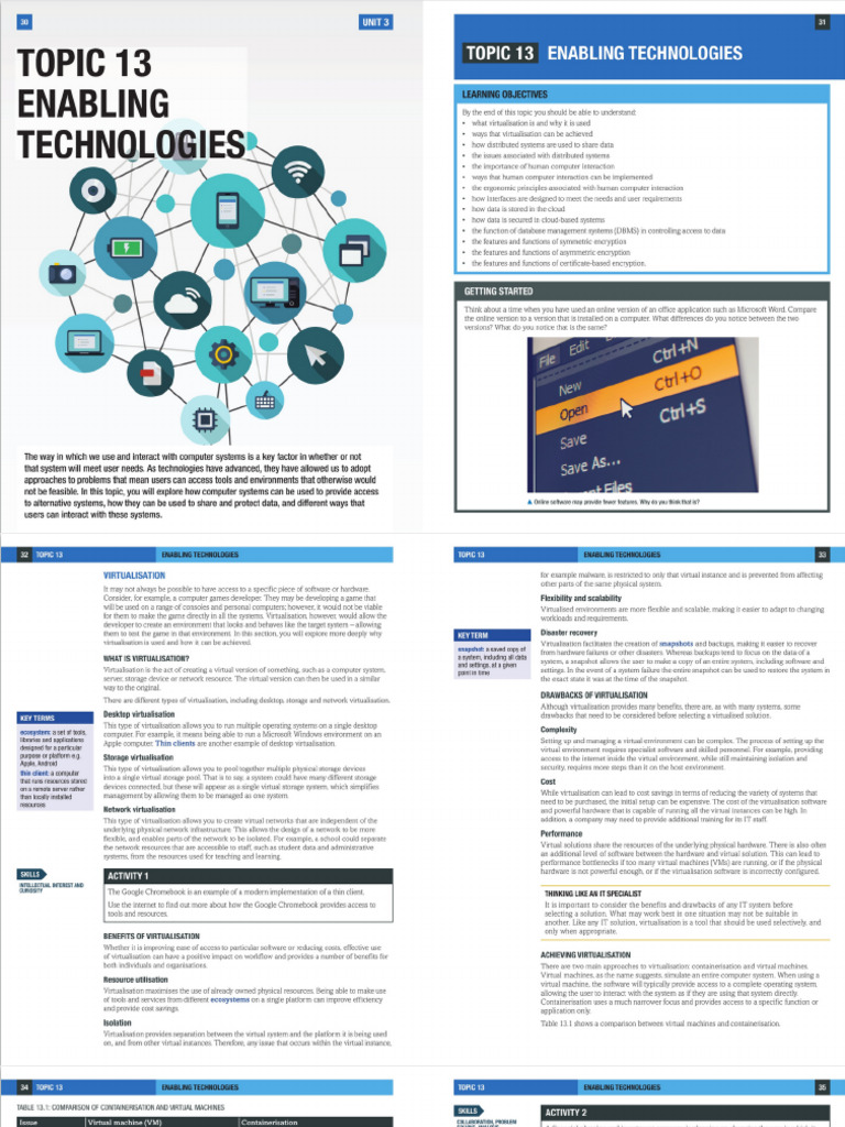 CHAPTER 13 - ENABLING TECHNOLOGIES-output | PDF | Virtualization ...