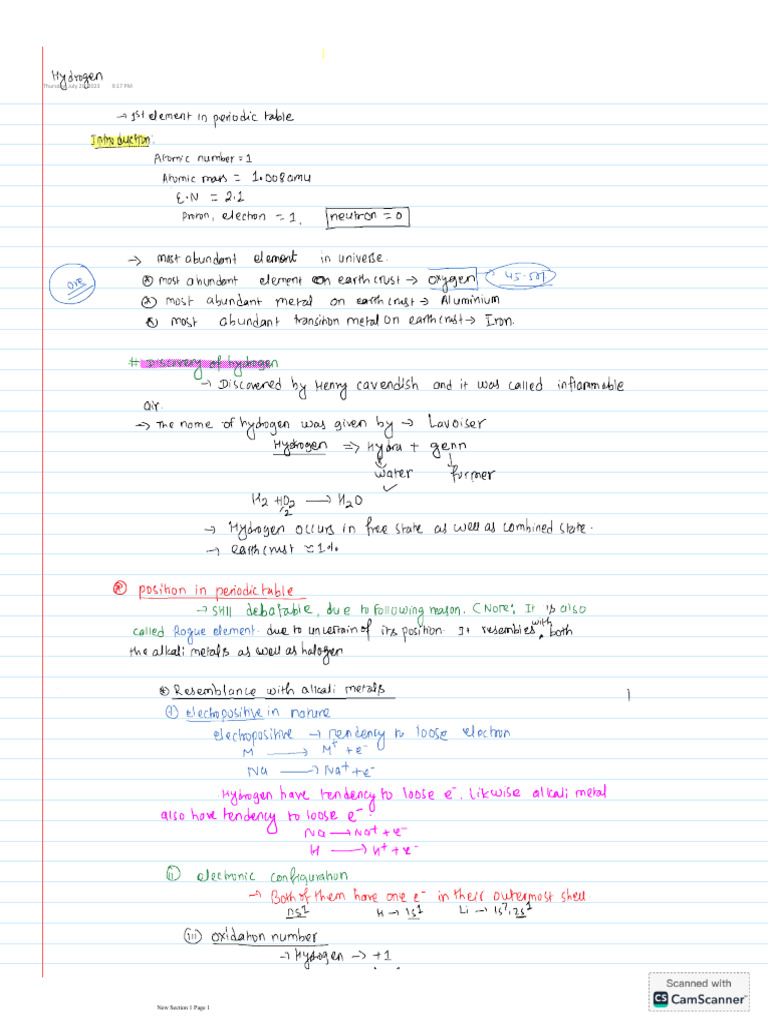 Hydrogen | PDF