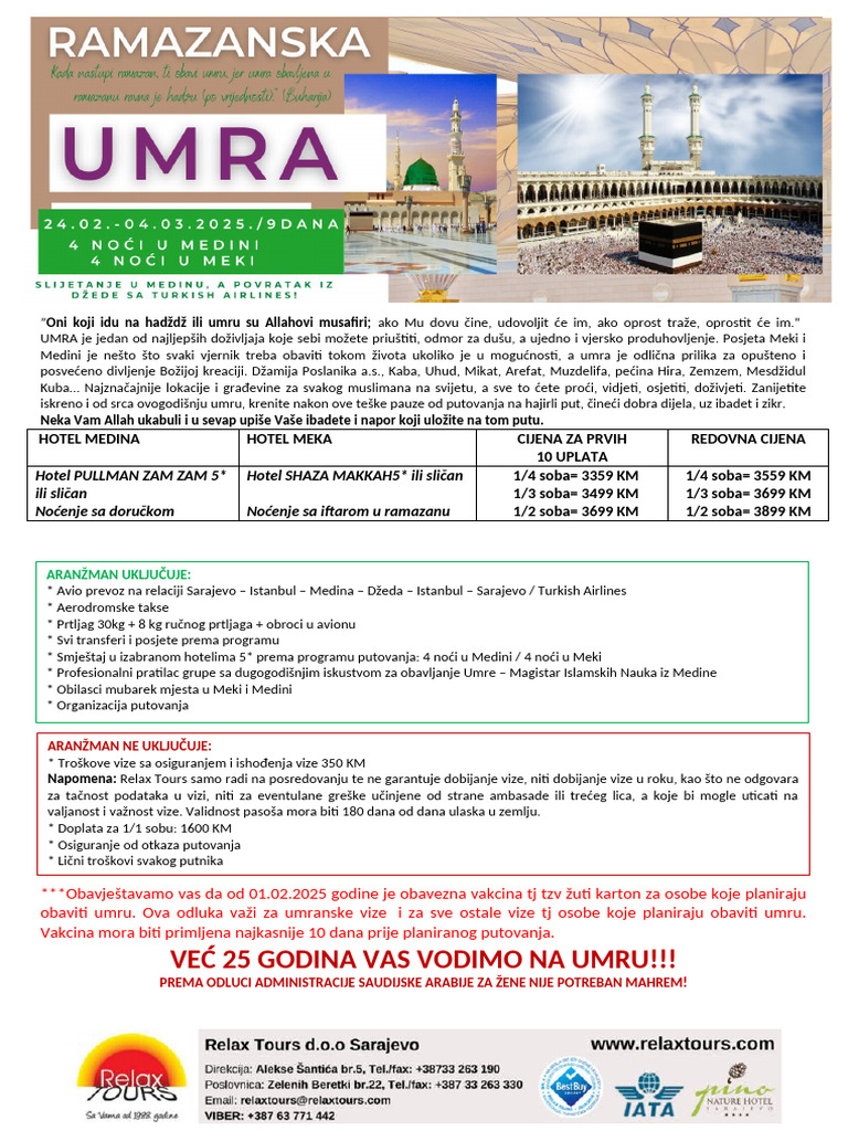Umra Ramazan 2025 Ispravka 5 | PDF