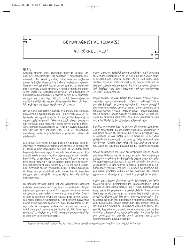 11 Boyun Agrisi | PDF