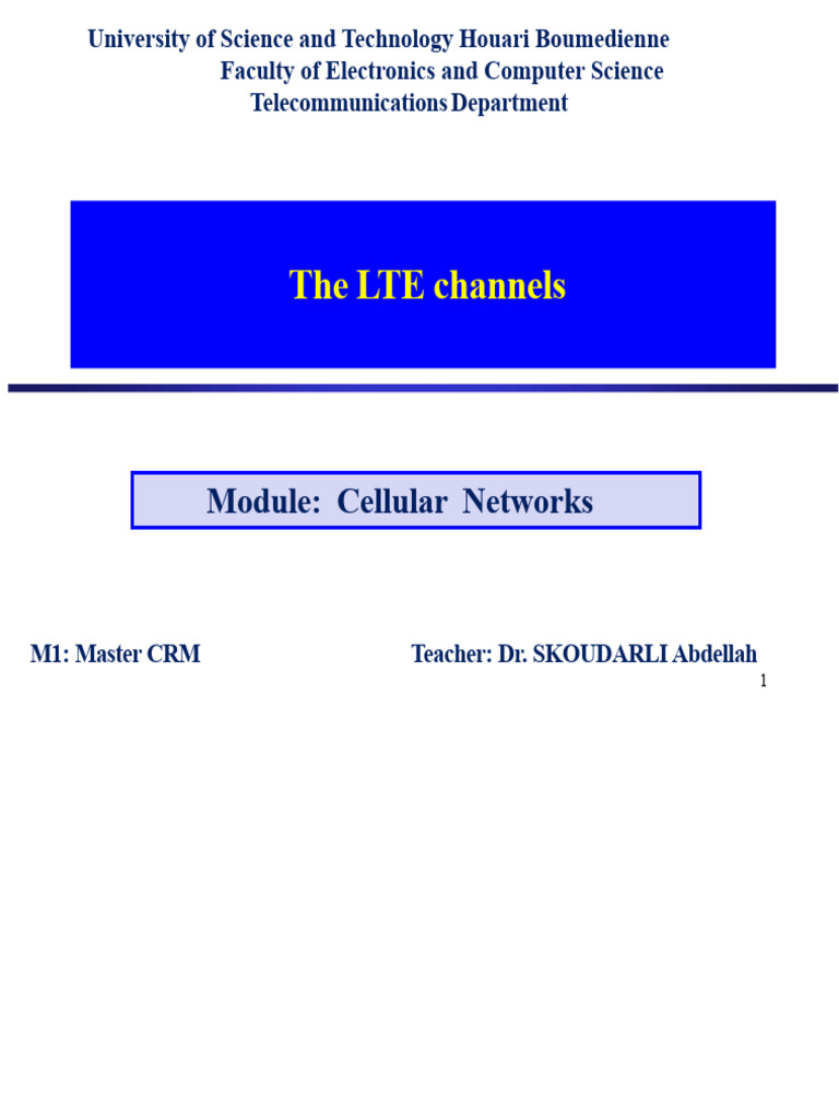 3-Chapter - 4G LTE Logical Channel | PDF | Wireless | Digital Technology