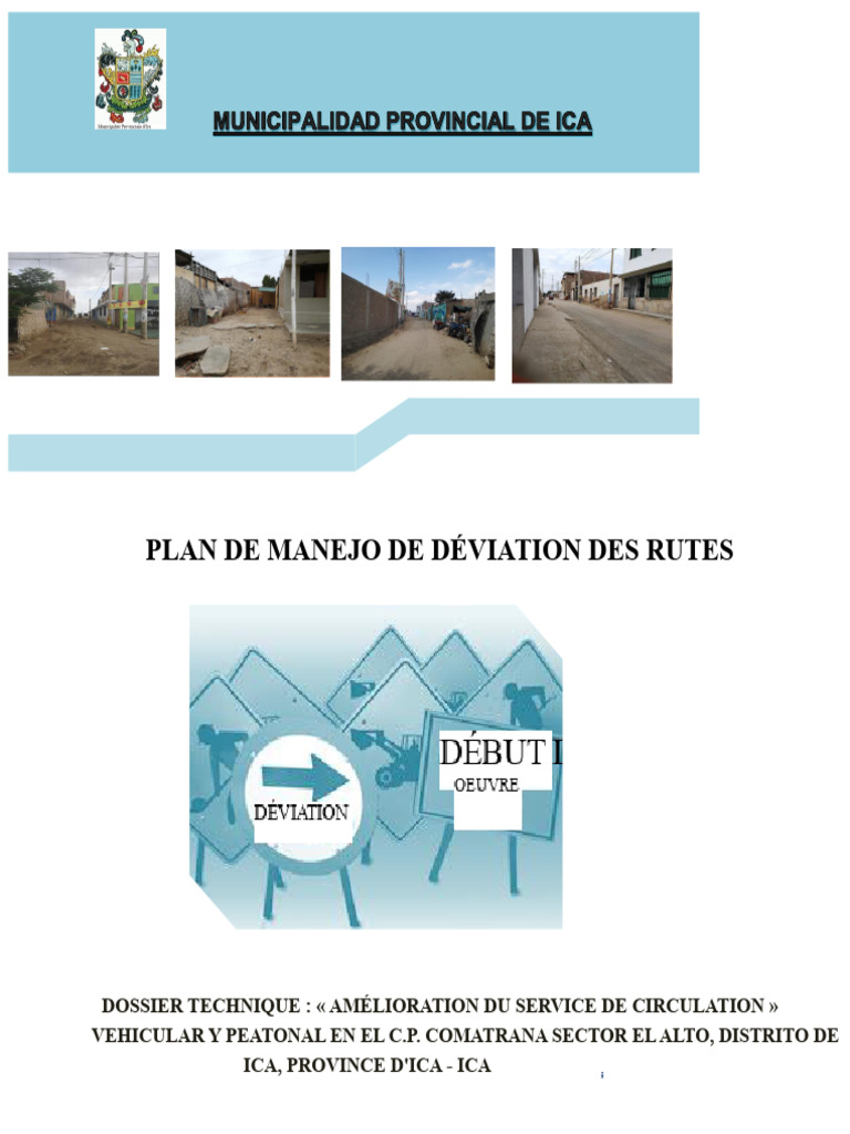 Plan de déviation de circulation à Ica | PDF | Véhicules | Autoroute