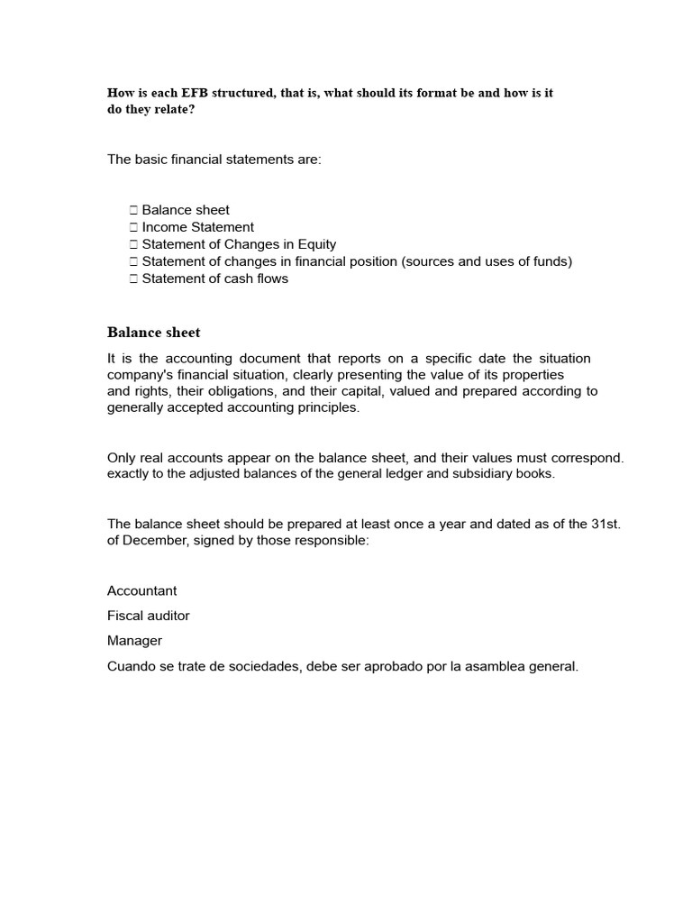 Basic Financial Statement Formats | PDF | Balance Sheet | Income Statement
