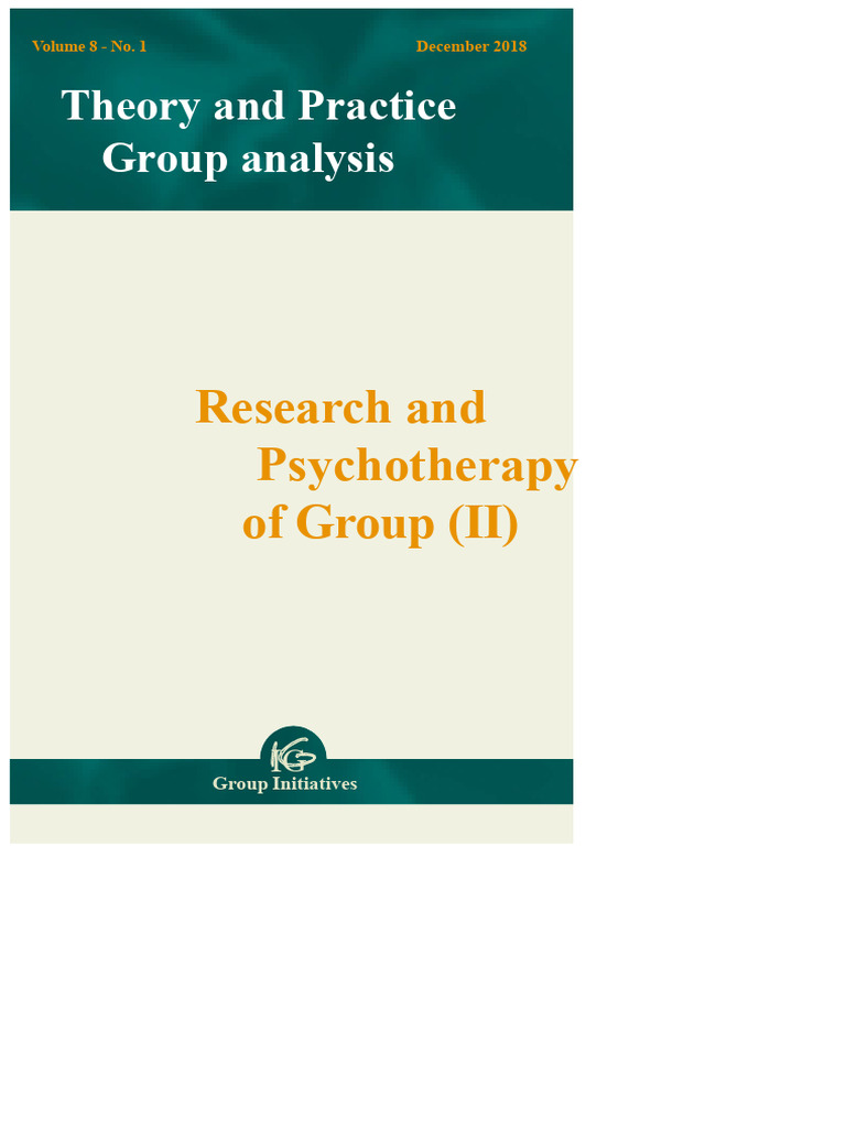 Theory and Practice Group Analytic Journal | PDF | Dream | Psychotherapy