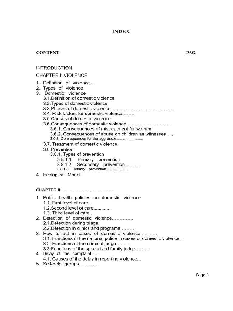 Monograph On Domestic Violence | PDF | Violence | Domestic Violence