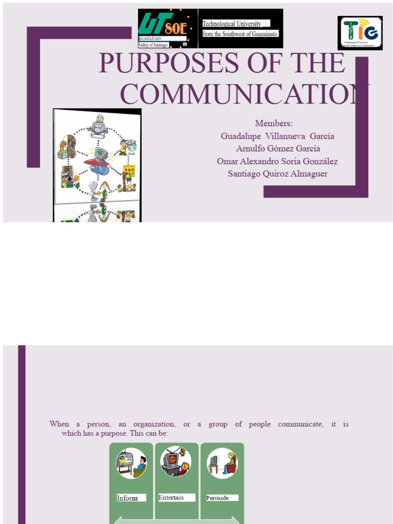Purposes of Communication Explained | PDF
