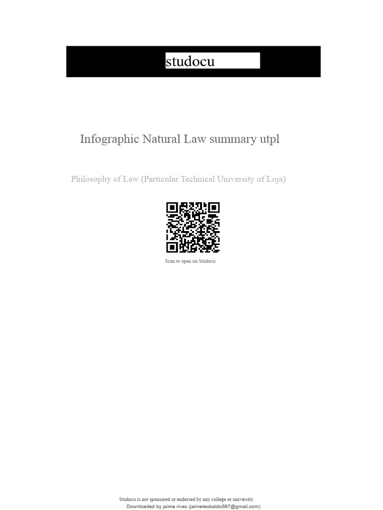 Infographic Natural Law Summary Utpl | PDF