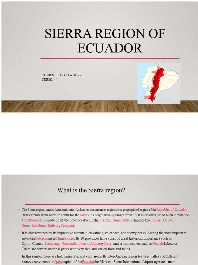 Sierra Region of Ecuador | PDF