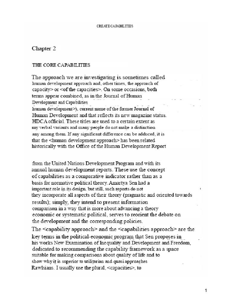 Creating Capabilities - Martha Nussbaum - Chapter 2 The Central ...