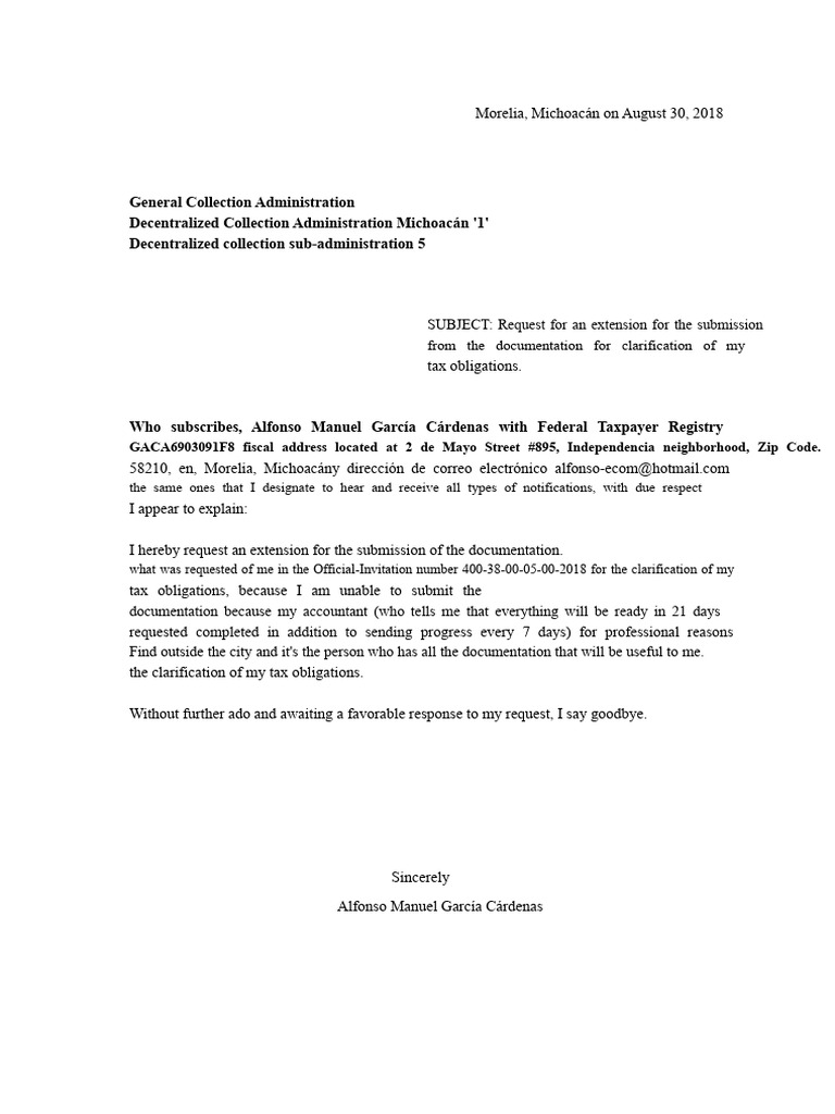 Request For Extension Before The SAT | PDF