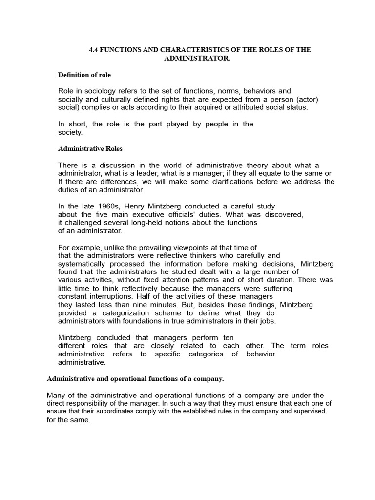 Administrator Roles and Functions Explained | PDF | Organizational ...