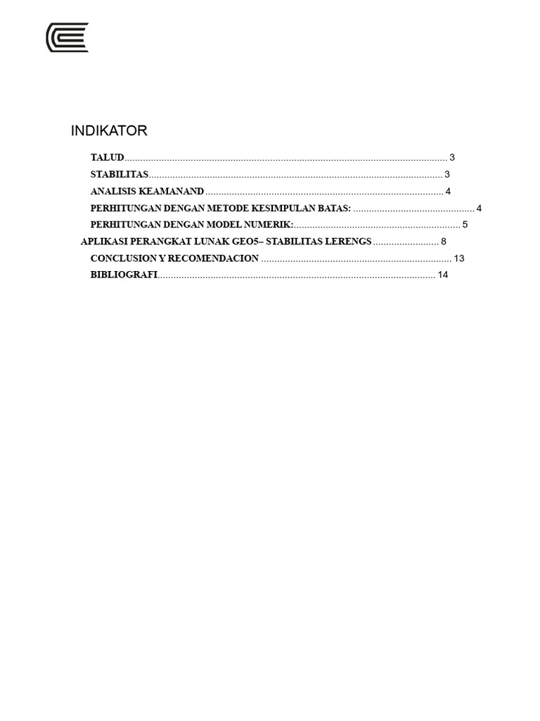 Analisis Stabilitas Lereng dan Talud | PDF
