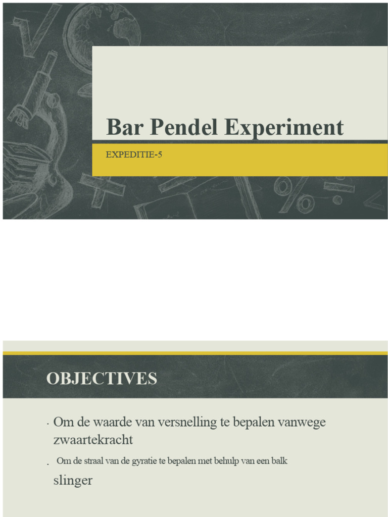 Bar Pendulum Experiment | PDF