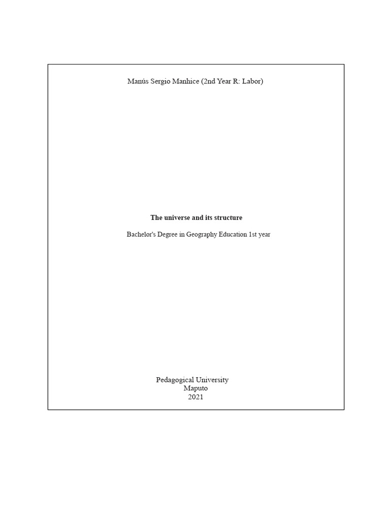 Structure and Origin of the Universe | PDF | Planets | Natural Satellite