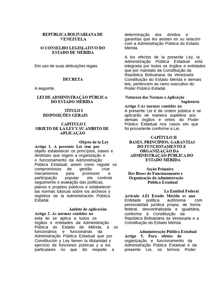02 Lei de Administração Pública | PDF | Administração pública | Estado