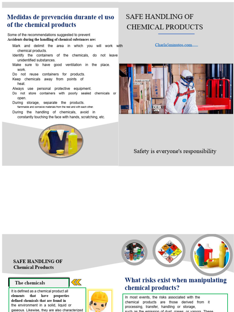 Safe Handling of Chemical Products Guide | PDF | Chemical Substances ...