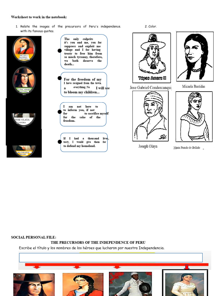 FILE The Precursors and Their Famous Quotes in The Independence of Peru ...