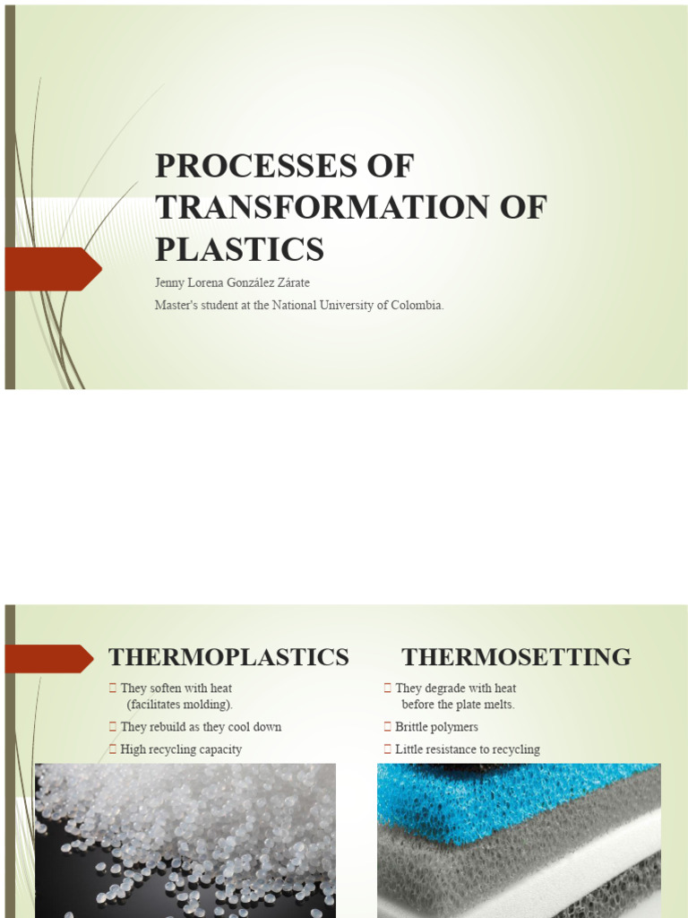 Plastic Transformation Processes | PDF | Thermoplastic | Plastic
