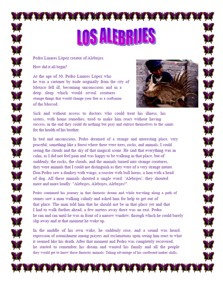 The Origin of Alebrijes by Pedro Linares | PDF